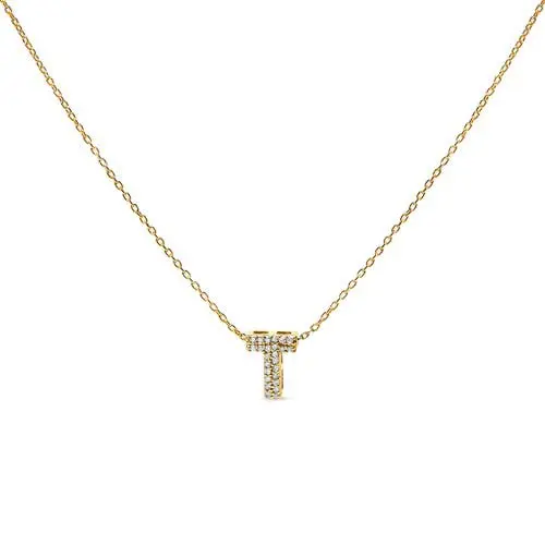 HAUS OF BRILLIANCE 10k Gold Diamond Accent Initial Pendant Necklace - Yellow | T